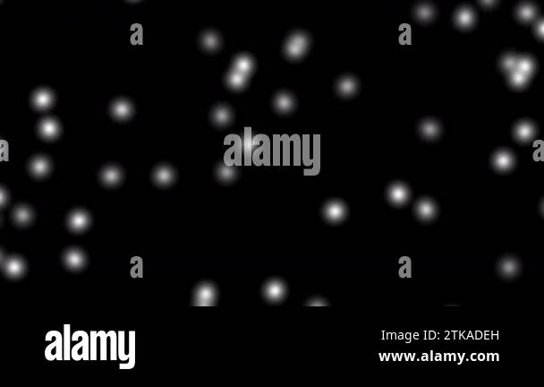 Large dust particles flowing in the air on a black background. Seamless ...