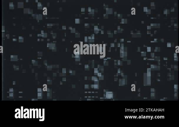 Glitch and VHS effect. Digital pixel black and white noise glitch ...