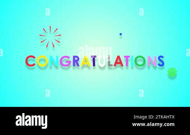 congratulations footage video text lettering congratulations animation ...