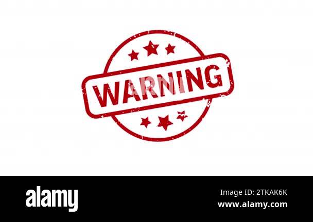 Warning - Stamp, Imprint, Seal Template. 4K Video Motion Graphics ...