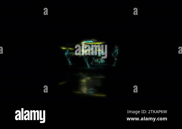 Futuristic Technology Concept: 3D quadcopter Model scanning, Scanning ...