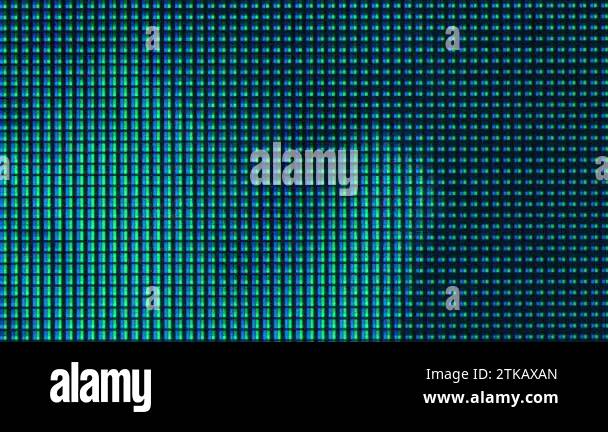 Macro view of a television LCD screen at the time of broadcasting a TV ...