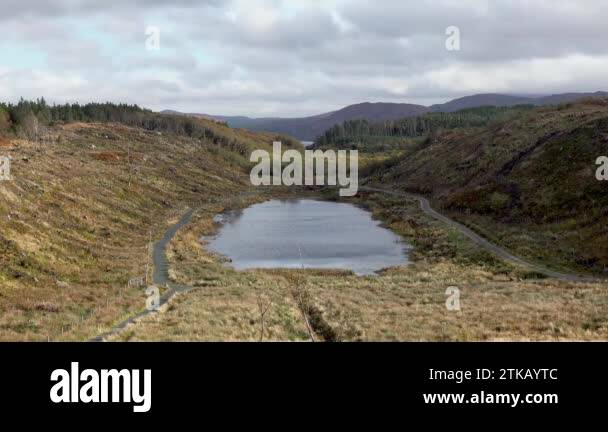 Bonny Glen after the deforestation and reforestation in County Donegal ...
