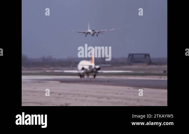 US Navy anti-submarine warfare ASW plane landing after a maritime ...