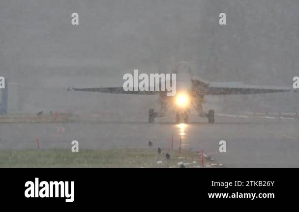 McDonnell Douglas F-18 Hornet of Swiss Air Force in the snow storm at ...
