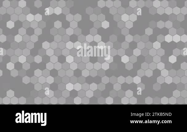 Gray flat animated background of blinking hexagons. Animation grid of ...