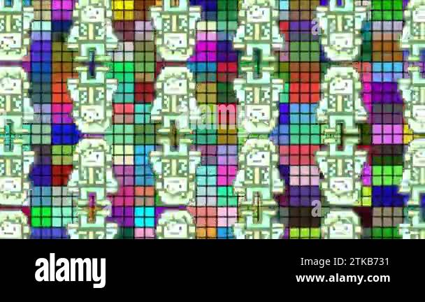 Retro Pixel Game Character Animation Stock Video Footage - Alamy