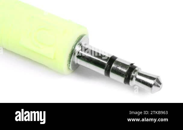 Audio jack, microphone jack, isolated on a white background. Extreme ...