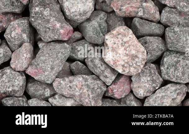 Pile of rubble top view. Top view of gravel or stone. Backdrop of the ...