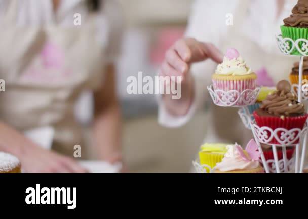 female partners with bakery business Stock Video Footage - Alamy