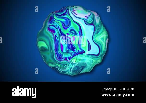 Abstract liquid sphere animation motion background. Liquid golden ...