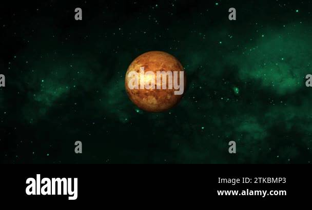 Mars planet on space with colorful starry night. front view of Mars ...