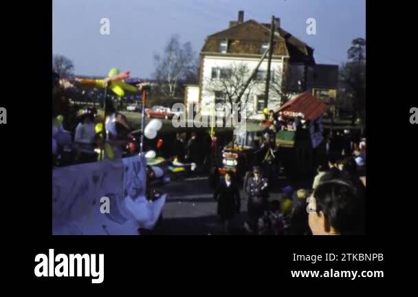 Berlin, Germany march 1975: A historical video of a bustling street ...