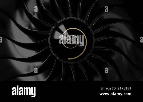 Rotating jet engine blades - 3D 4k animation (3840 x 2160 px Stock ...