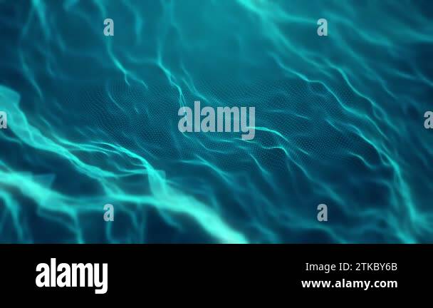 Dynamic abstract grid mesh waves. Animated 4K UHD video intro ...