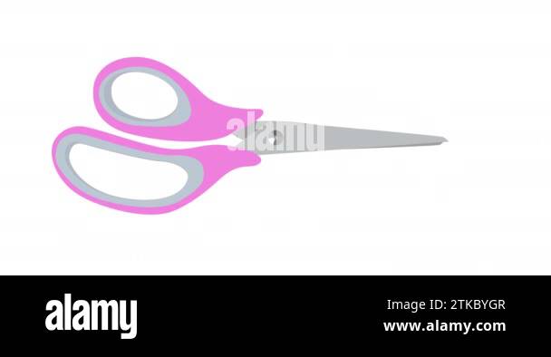 Animated scissors. Flat cartoon animations of shutting and opening ...
