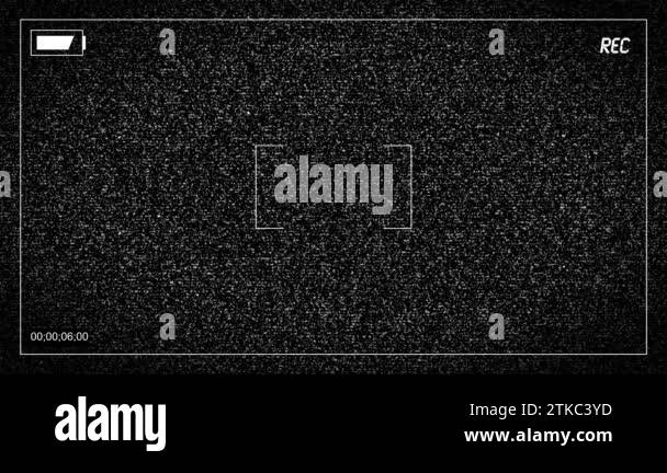 Digital camera viewfinder with static noise and green screen Stock ...