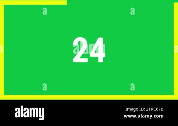 30 seconds timer animation with elapsed yellow square effect as a frame ...