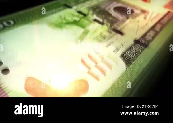 Sri Lanka money Sri Lankan Rupee money counting. LKR banknotes. Fast ...