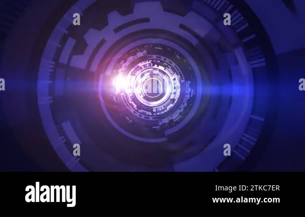 Quantum Computing text science technology futuristic 3D on HUD ...