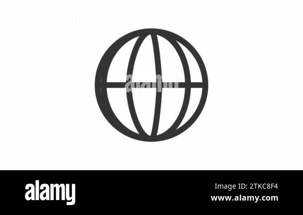 Animated internet sign linear icon. Worldwide web. Cyberspace. Online ...