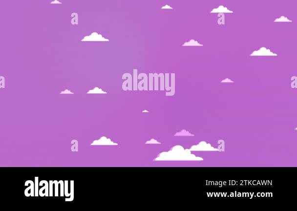 4K Cloudy sky animation. Animated Clouds timelapse in blue sky ...