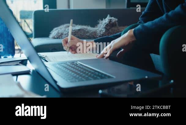 Student writing paper computer desk Stock Videos & Footage - HD and 4K ...