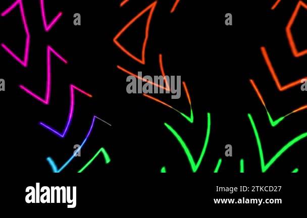Wavy colorful dash line motion background. Abstract colorful neon ...