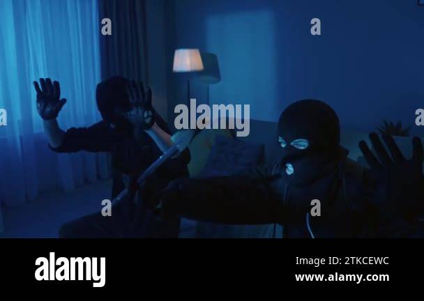 Video of two burglars, intruders, being caught red-handed in the house ...