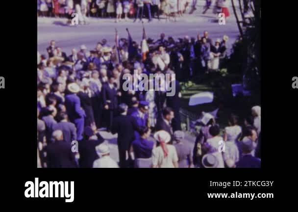 Paris, France may 1969: Vintage footage of a political rally in the ...