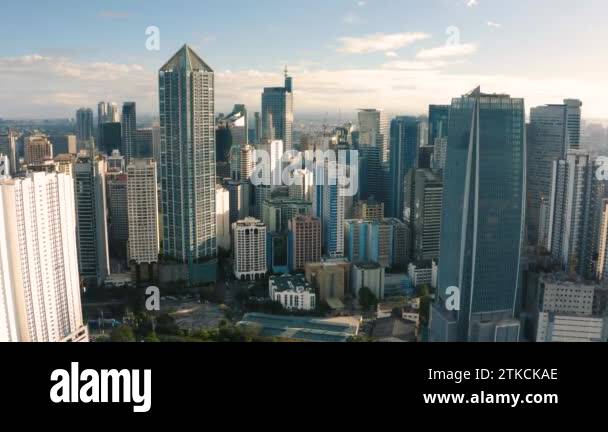A birds-eye view of Makati. It is a modern city in Philippines and its ...