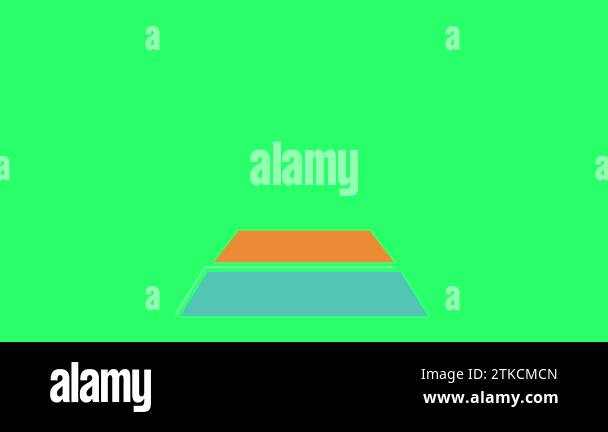 Animation 4 color triangular bar chart on green background Stock Video ...