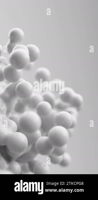 Stream gray balls grey abstract drops metaballs meta orbs spheres pearls particles flying moving ...