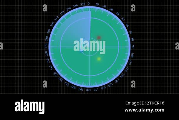 Radar screen concept. Radar scanner search for enemy aircraft and ship ...