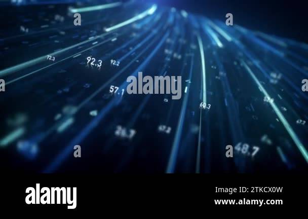 Big Data Digital Business Hi-tech Background/ 4k animation of an ...