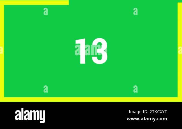 15 seconds timer animation with elapsed yellow square effect as a frame ...
