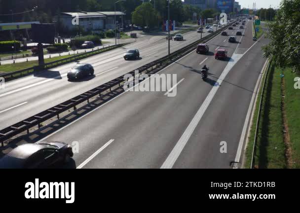 Belgrade Serbia 9.9.23 View from pedestrian bridge between Gucevska ...