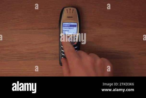 Budapest, Hungary - Circa 2022: Playing classic game Snake II on a ...