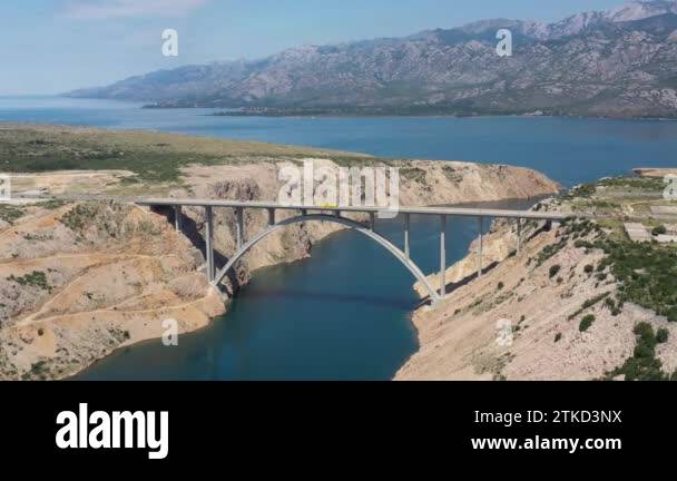 Maslenica Bridge Most in Croatia. The Maslenica Bridge is a deck arch ...