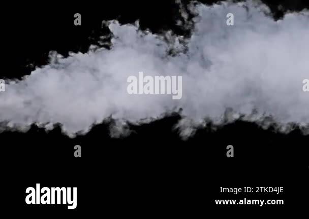 Jet stream of smoke or vapor with alpha channel, slow motion. Explosion ...