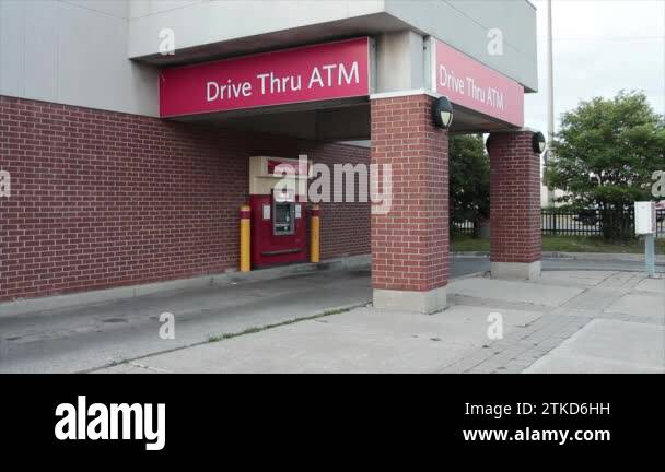 Automated teller machine at bank exterior wall Stock Videos & Footage ...