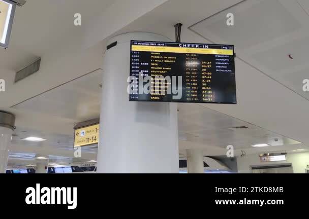 Schedule on Scoreboard Airport Station. Airport Flight Timetable ...