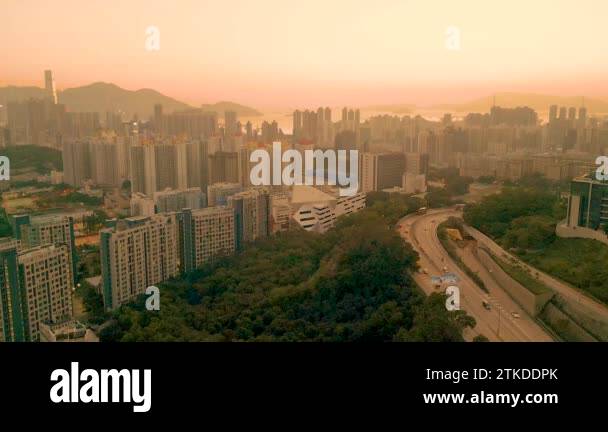 Lung Cheung Road, highway in hong kong, 2 March 2022 Stock Video ...