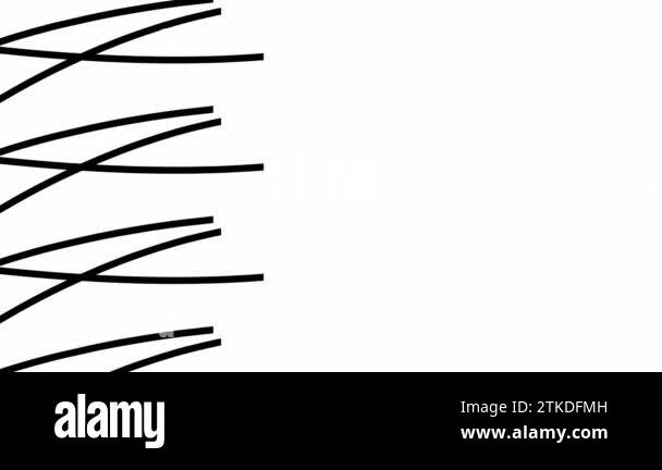 Animated stripes appear and disappear. Decorative black lines. Waves ...