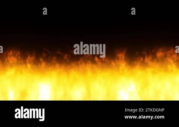 Fire burning in half of frame and other half of black background Stock ...