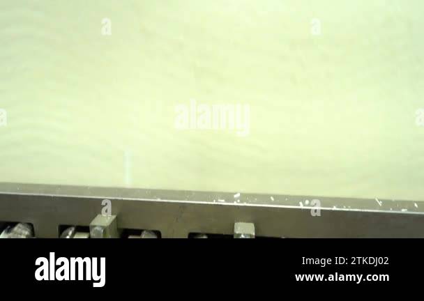 Close Up Footage of the Automatic Machine Production Process at a ...