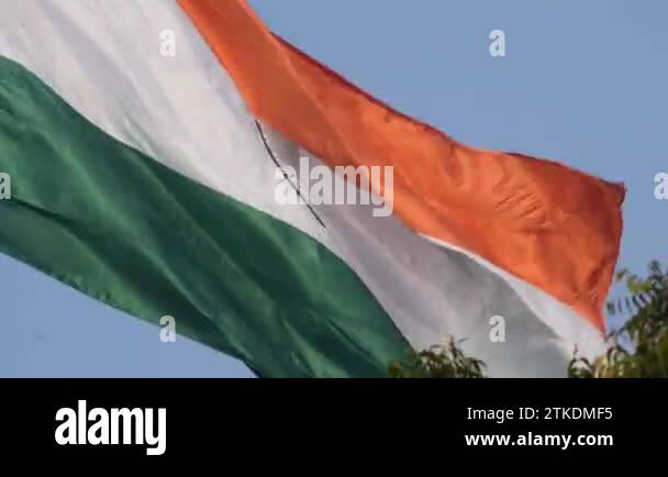 Time-lapse of India flag flying high at Connaught Place with pride in ...