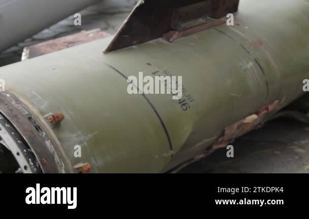 Remains of missile units of the operational-tactical missile system Tochka-U, 9M79-1. The air ...