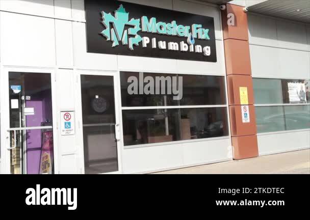 master fix plumbing mf store with rectangle horizontal sign logo with ...
