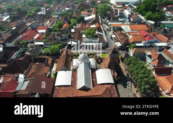 Kudus, Indonesia. August 22, 2022. Aerial view of Masjid Menara Kudus ...